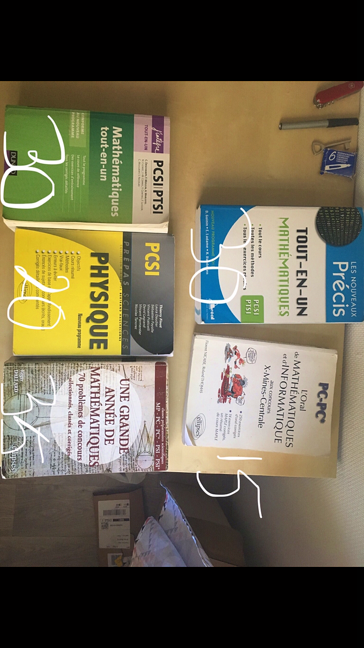Vends livres de prepa maths, physique maths sup/Spé sur Gens de Confiance